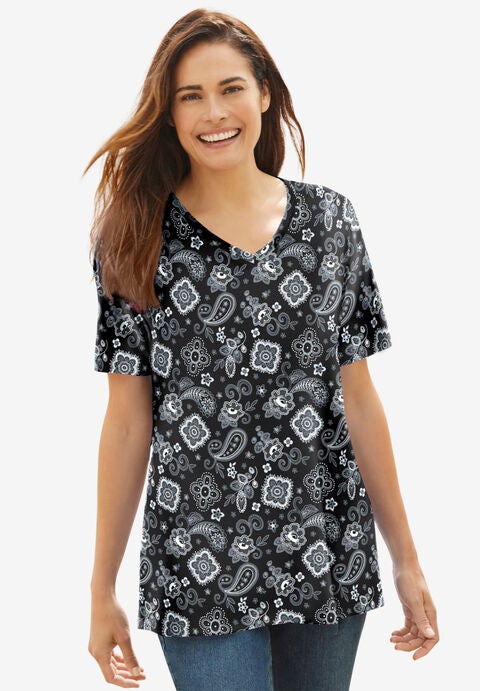 Colorful Womens Plus Size Clearance Tops Woman Within