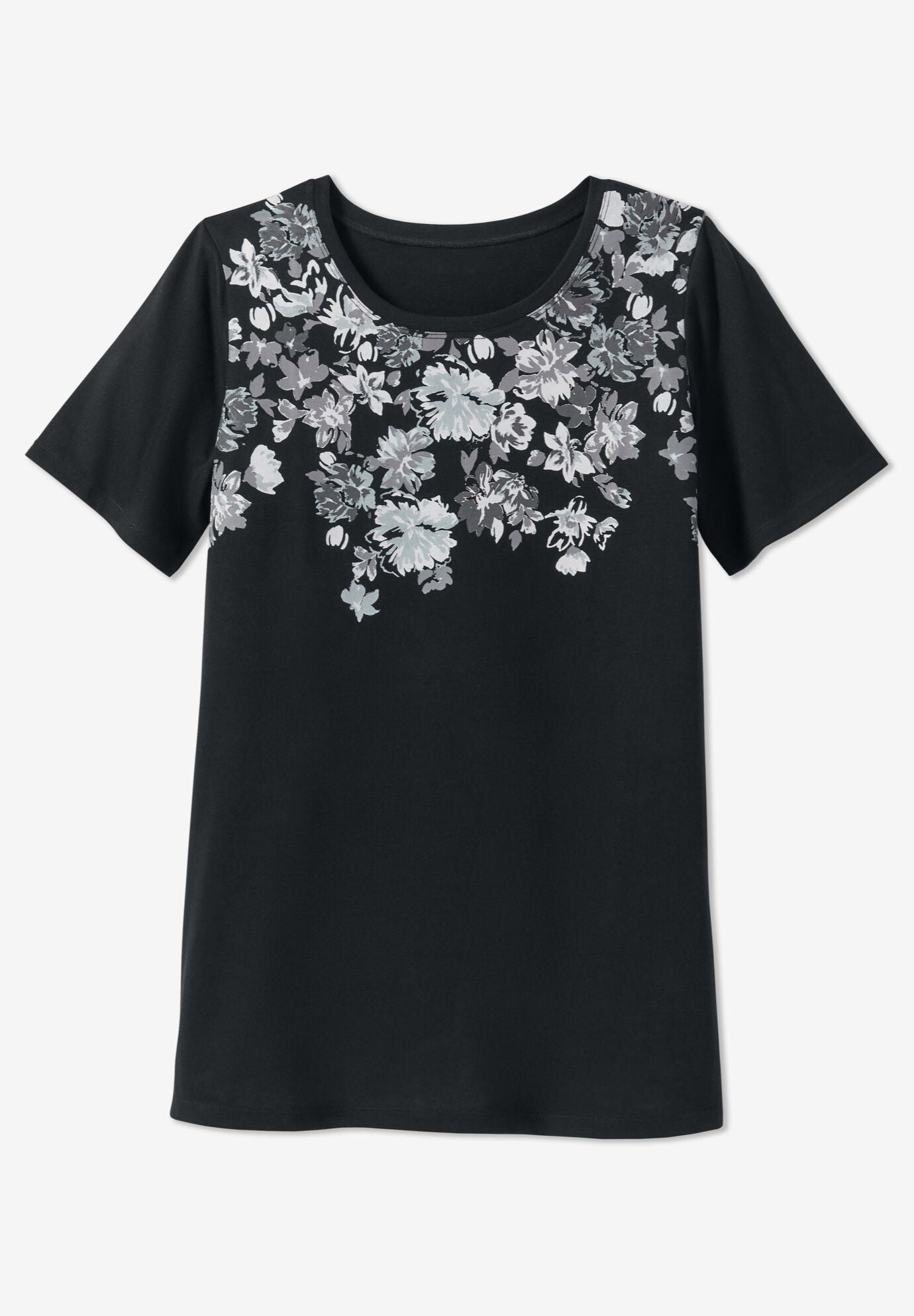 Women's Graphic Tee - Bold Statements, French Blue Lotus | Woman Within