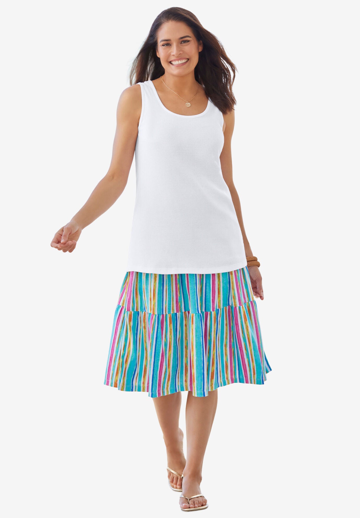 Rib Knit Tank for Women - Perfect Layering Piece, Raspberry Sorbet ...