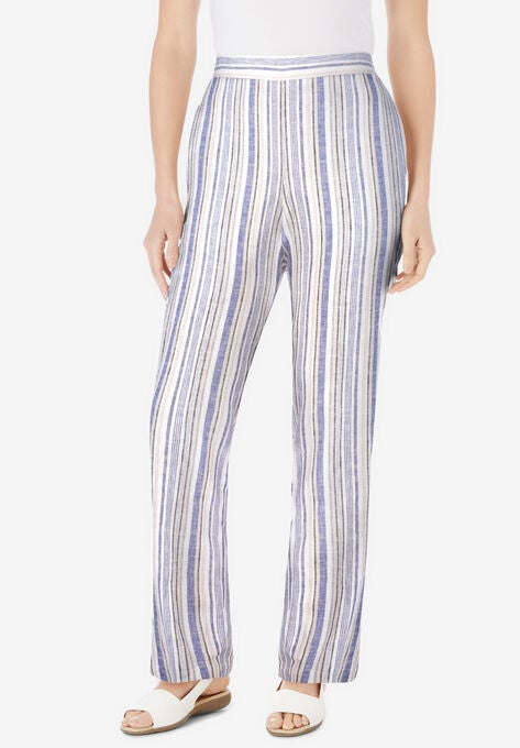 Straight Leg Linen Pant | Woman Within