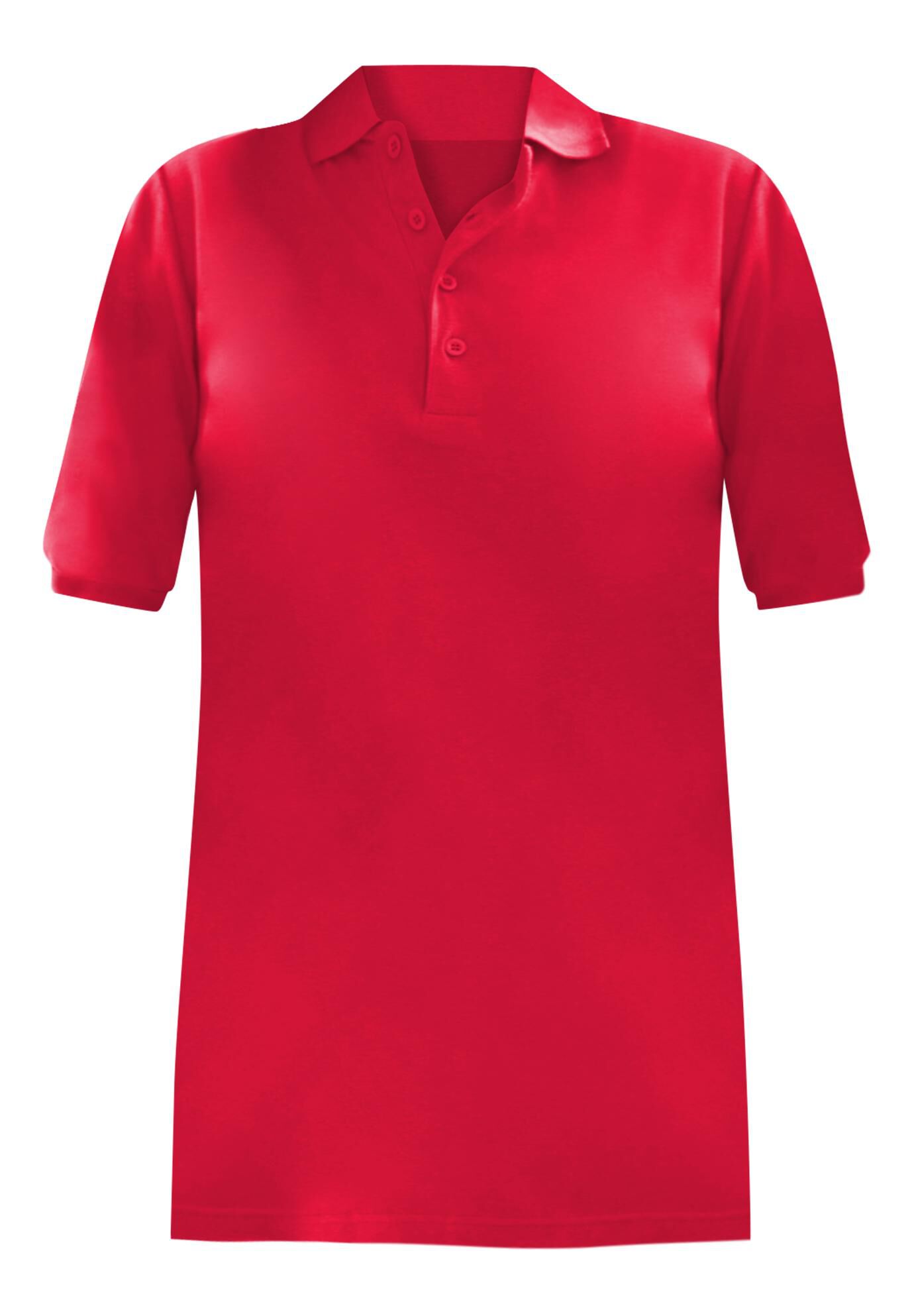Elbow-Sleeve Polo Tunic for Women 30" Length, Black | Woman Within