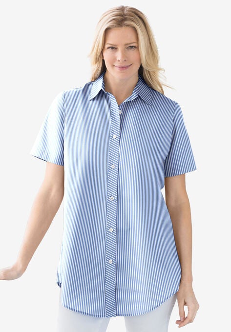 Perfect Short Sleeve Shirt | Woman Within