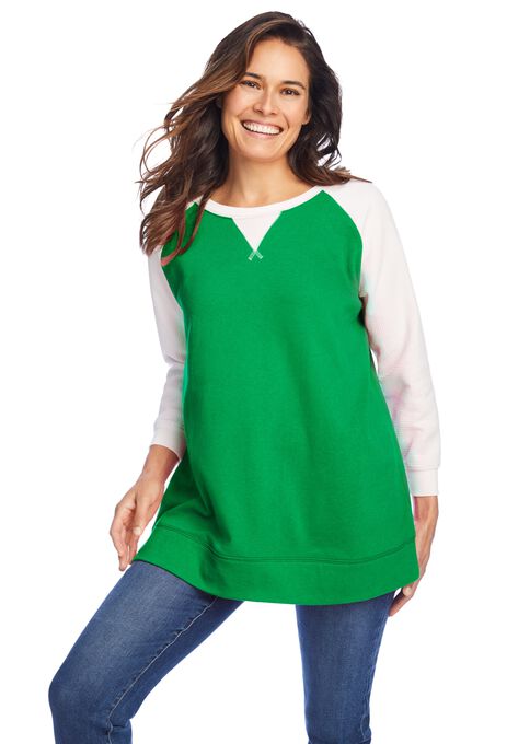 Thermal & Terry Colorblock Tunic | Woman Within