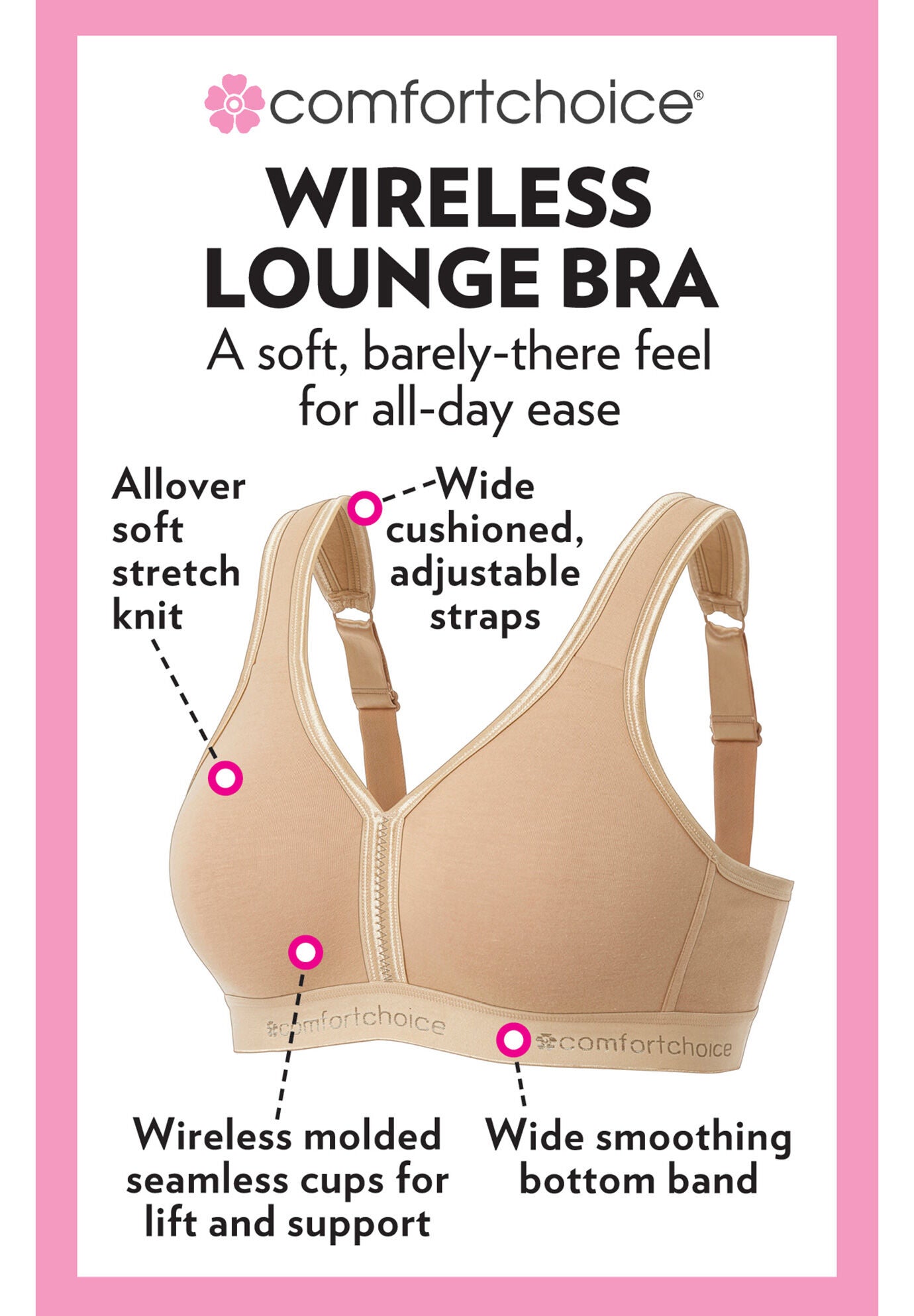 Wireless Back-Close Lounge Bra | Woman Within