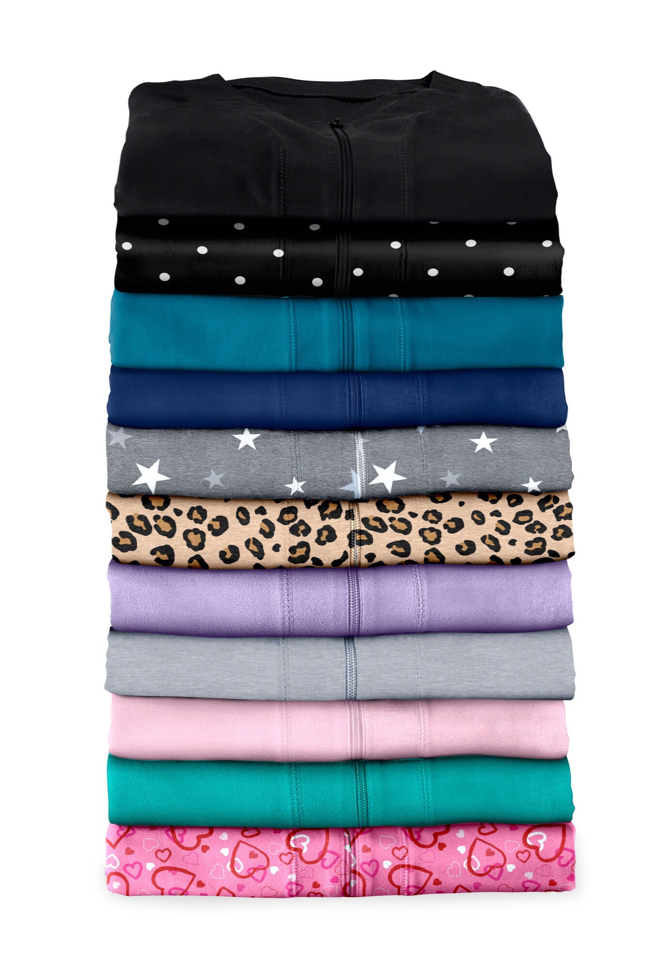 Long French Terry Zip-Front Robe | Woman Within