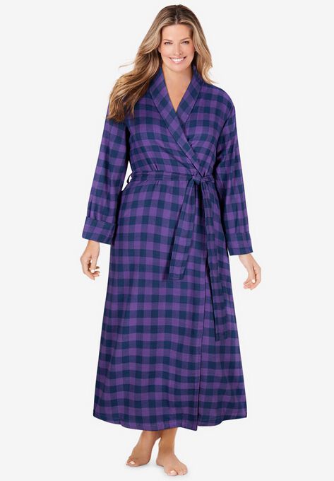 Long Flannel Robe | Woman Within