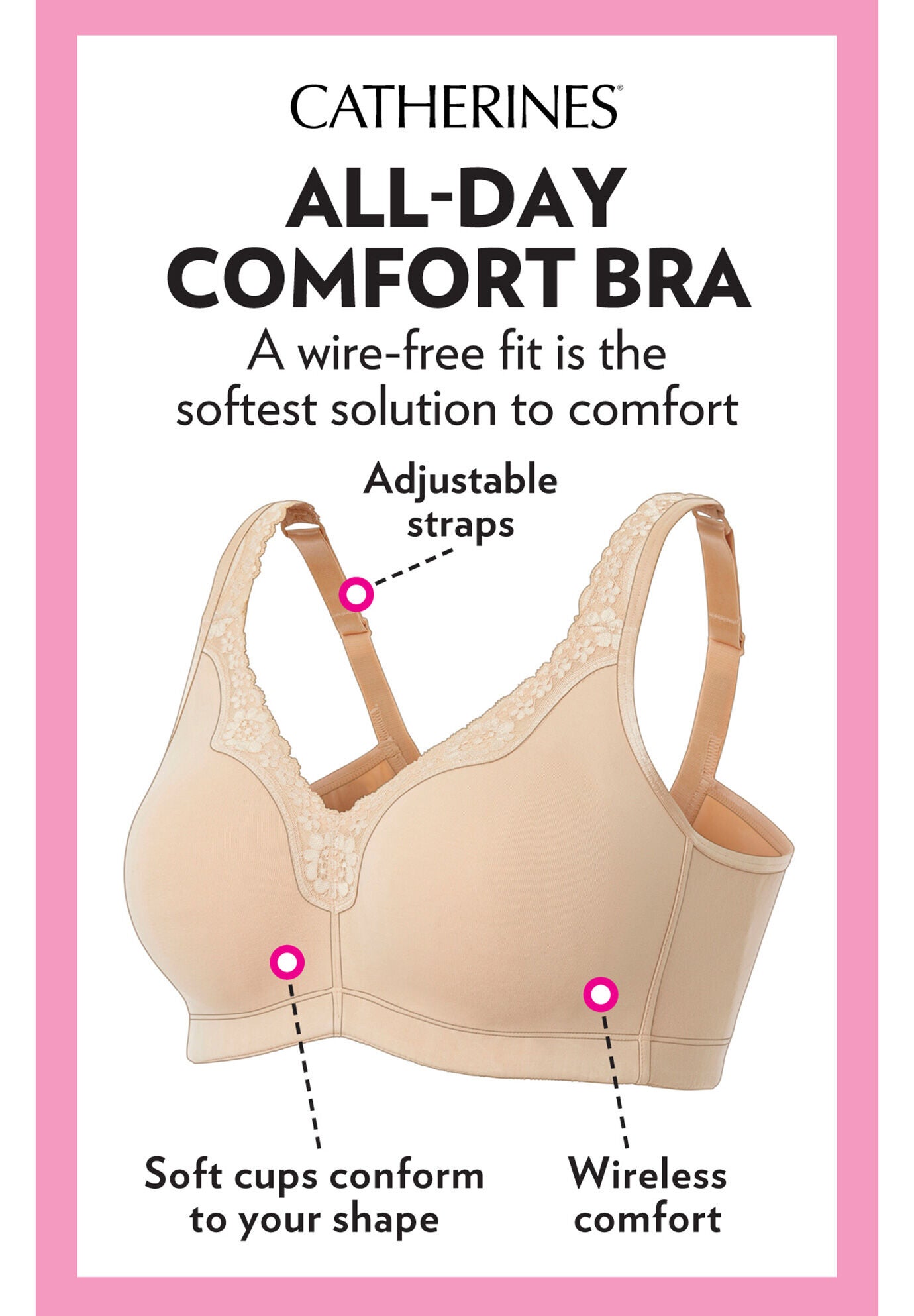 Cotton Comfort Wireless Bra | Woman Within