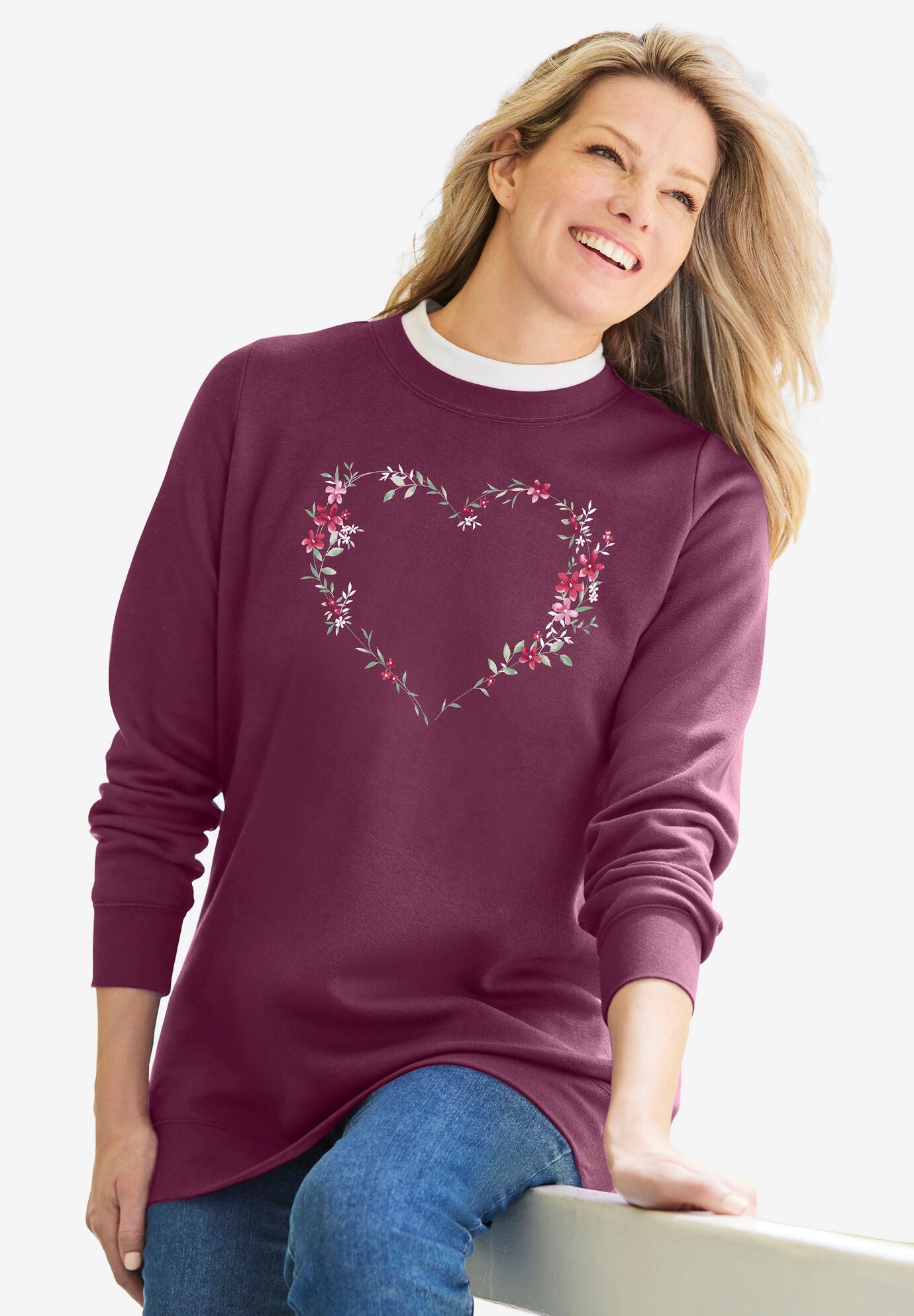 Layered-Look Sweatshirt | Woman Within