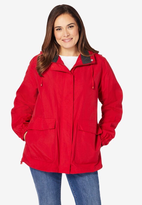 Fleece-Lined Taslon® Jacket | Woman Within