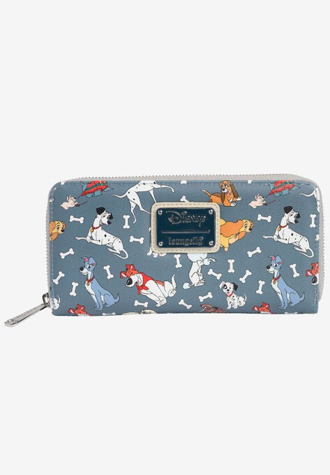 Loungefly x Disney Dogs Women's Zip Around Wallet 101 Dalmatians Lady ...