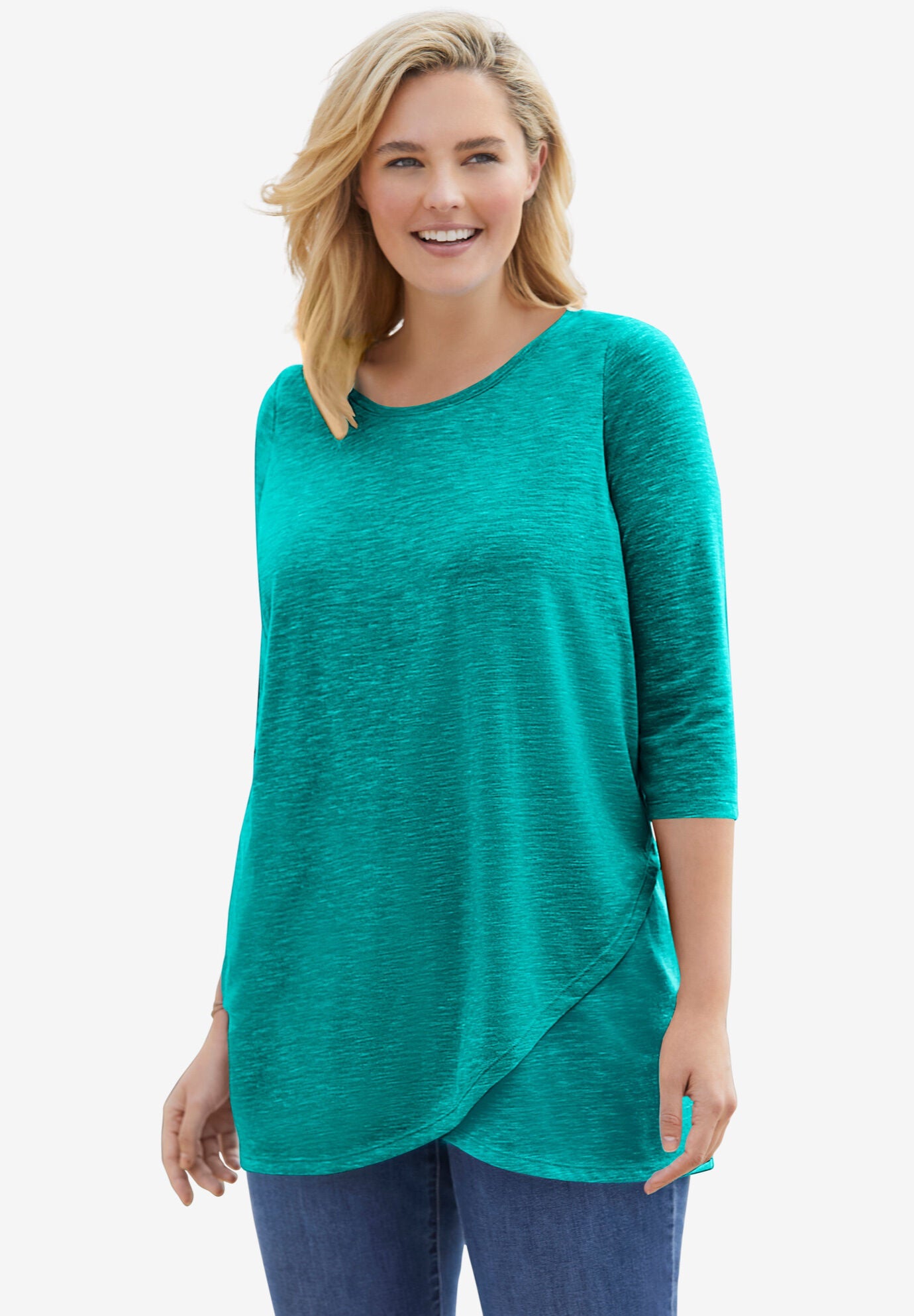 Marled Tulip Hem Layered Tunic | Woman Within
