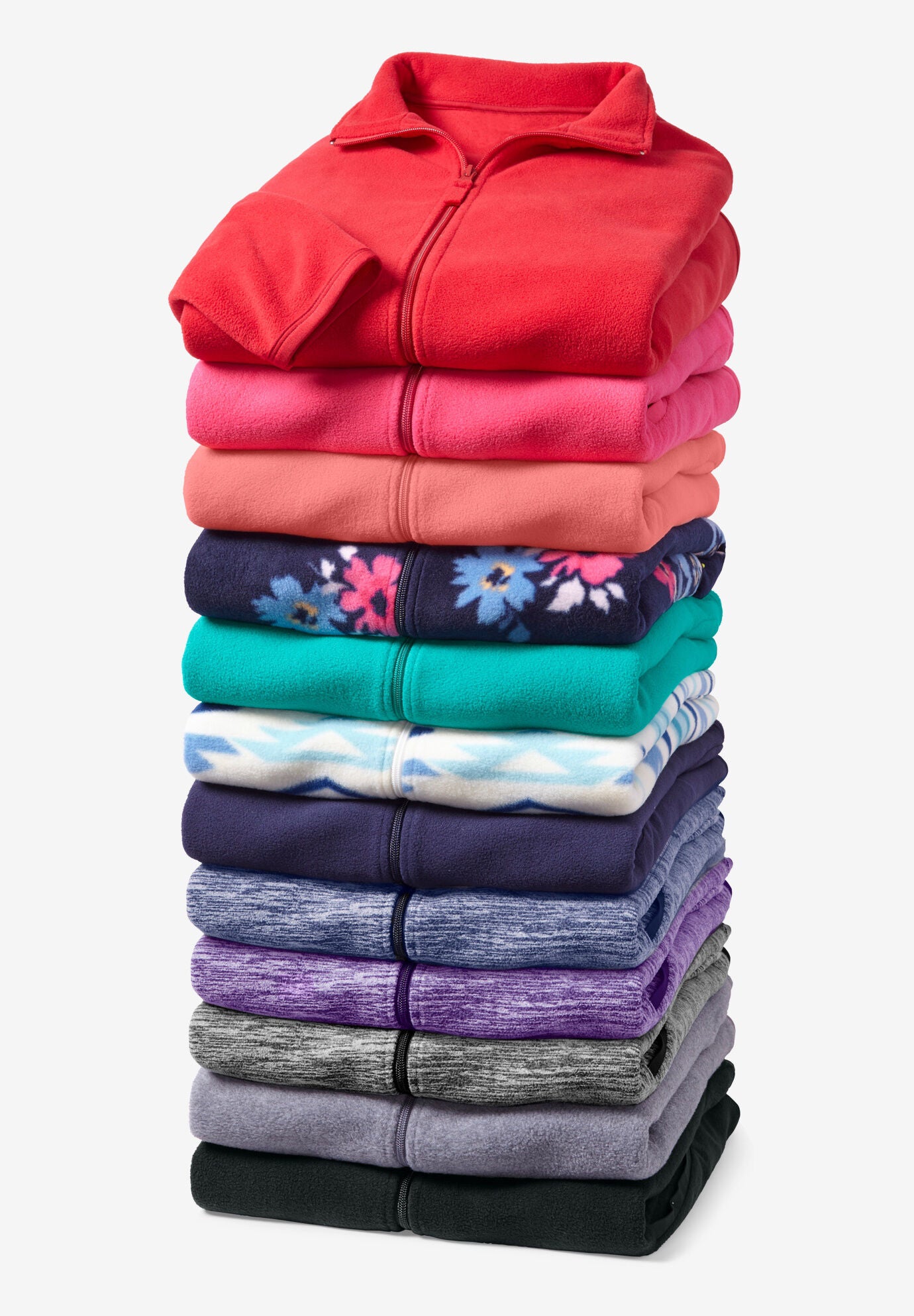 Zip-Front Microfleece Jacket | Woman Within