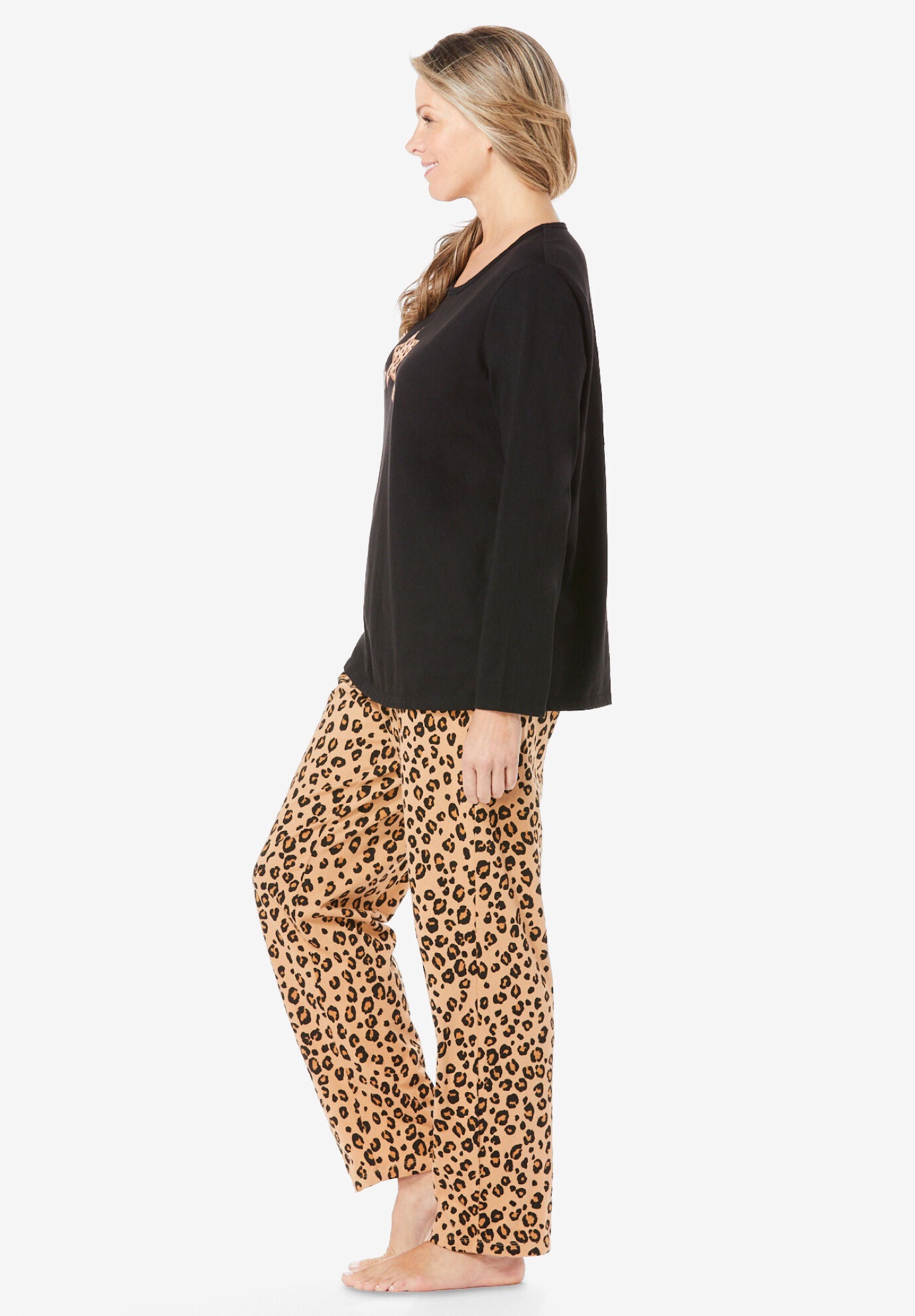 Long Sleeve Knit PJ Set | Woman Within