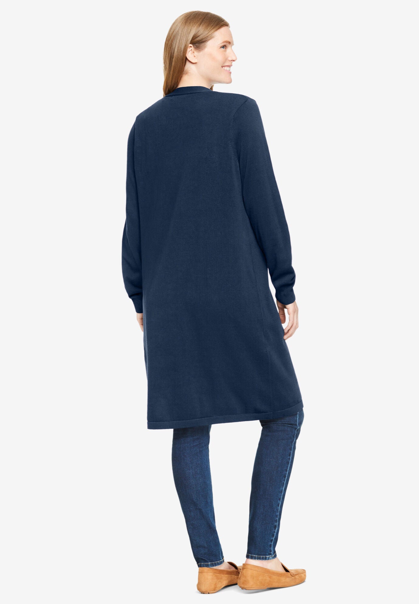 Cotton Duster with Front Pockets, Long Fit, Black Scattered Stars ...