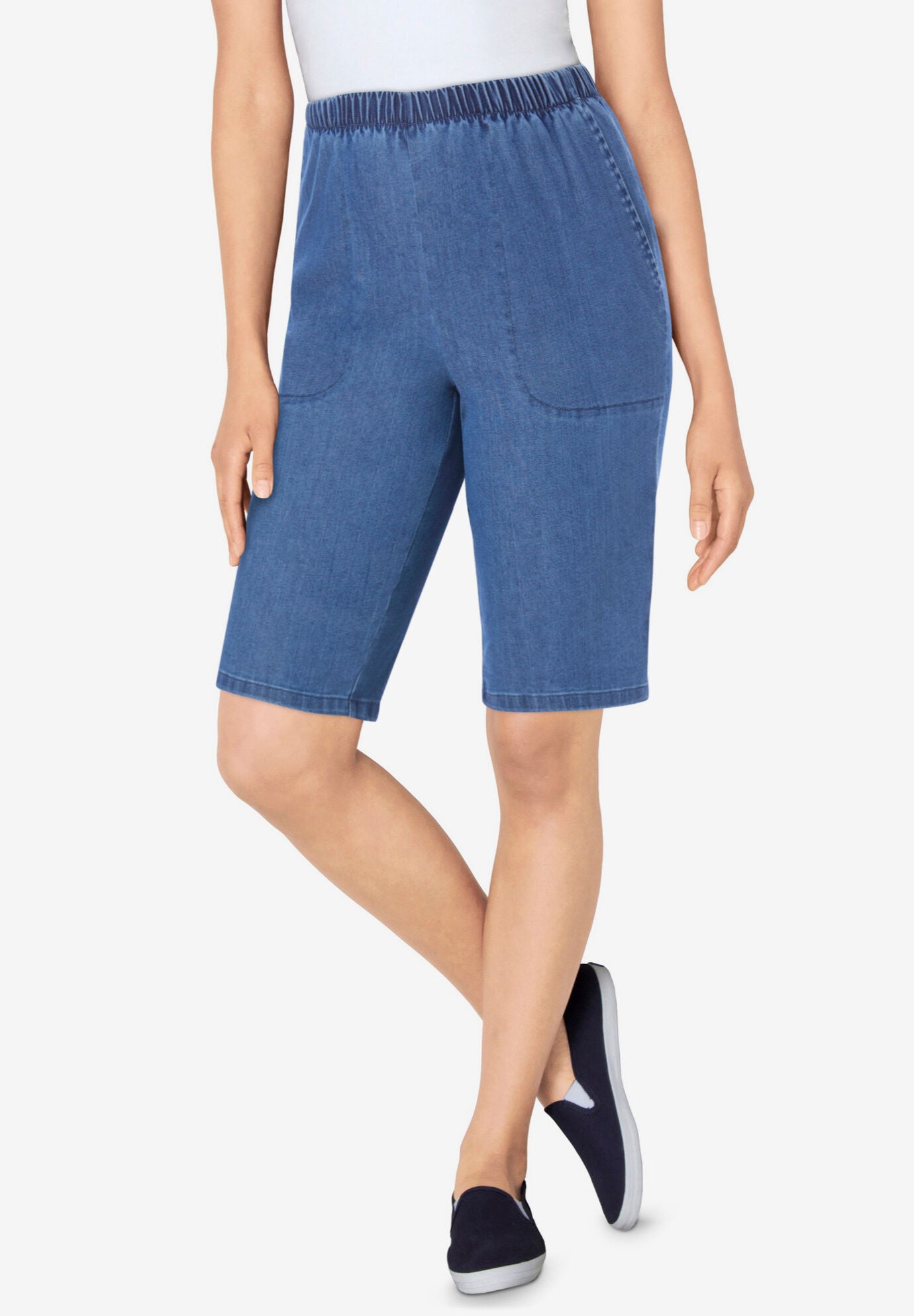 Comfy Plus Size Women's Jean Shorts | Woman Within