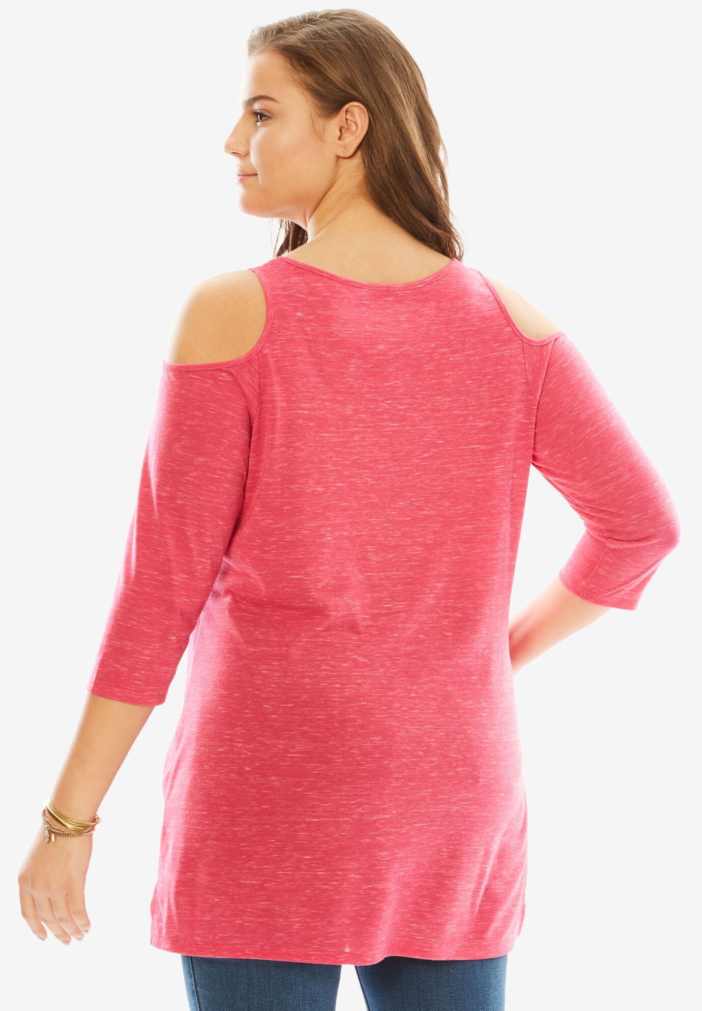 Cold Shoulder Knit Tunic for Plus-Size | Woman Within