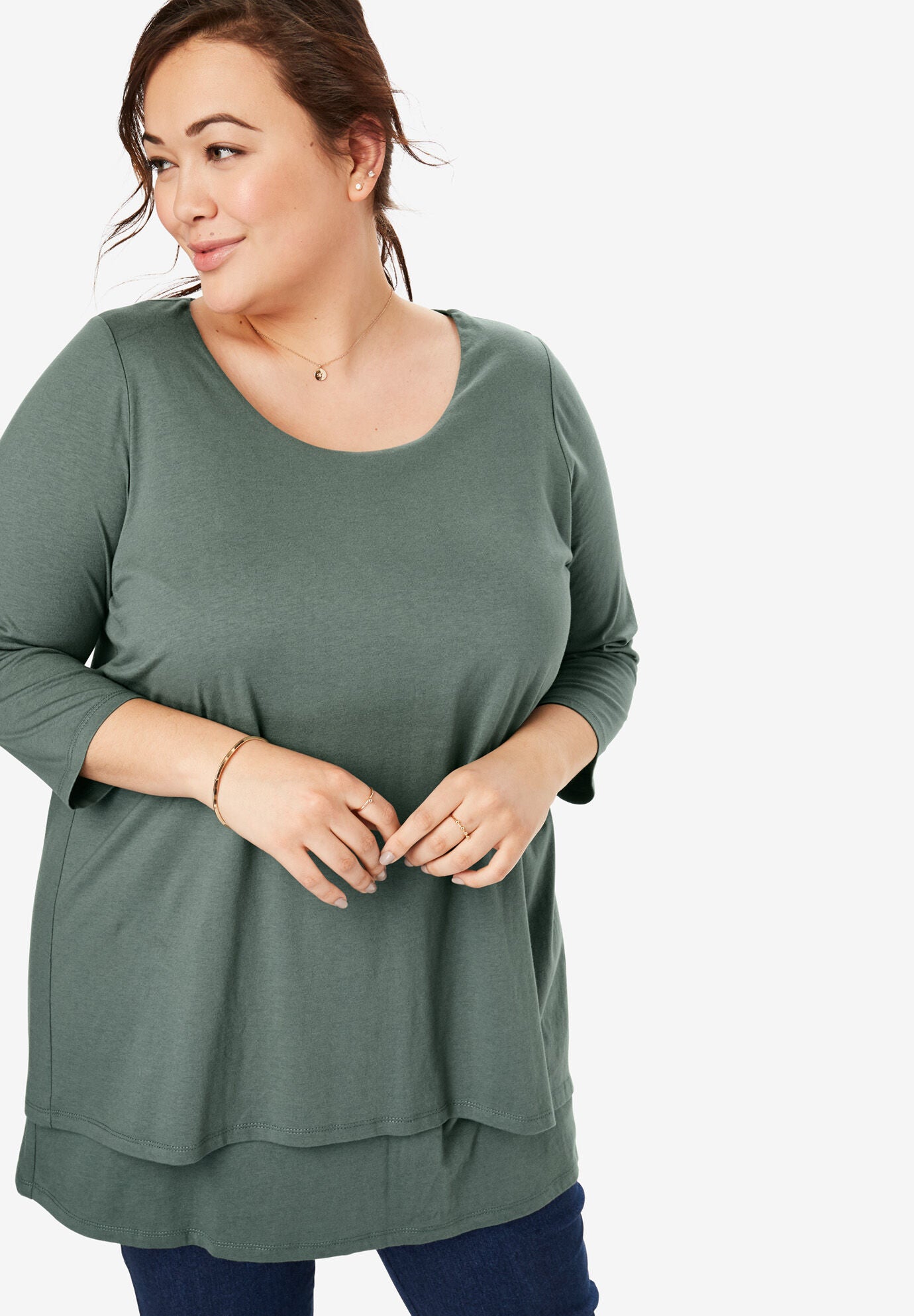 Double Layer Vented Tunic for Women | Woman Within