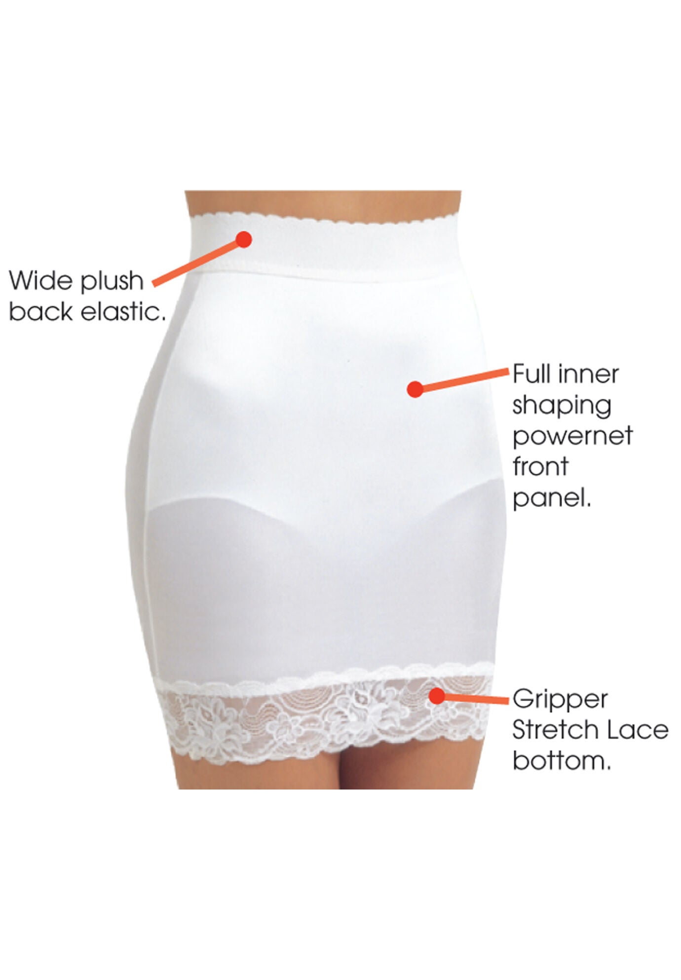 Light Control Half Slip by Rago, White | Woman Within