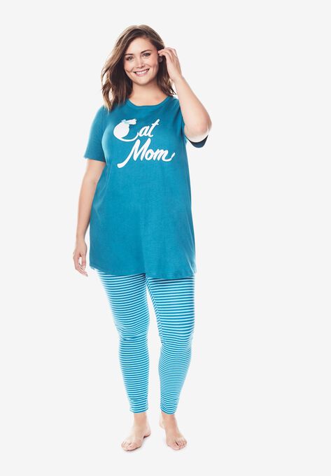 Graphic Tunic PJ Set| Plus Size Pajama Sets | Woman Within