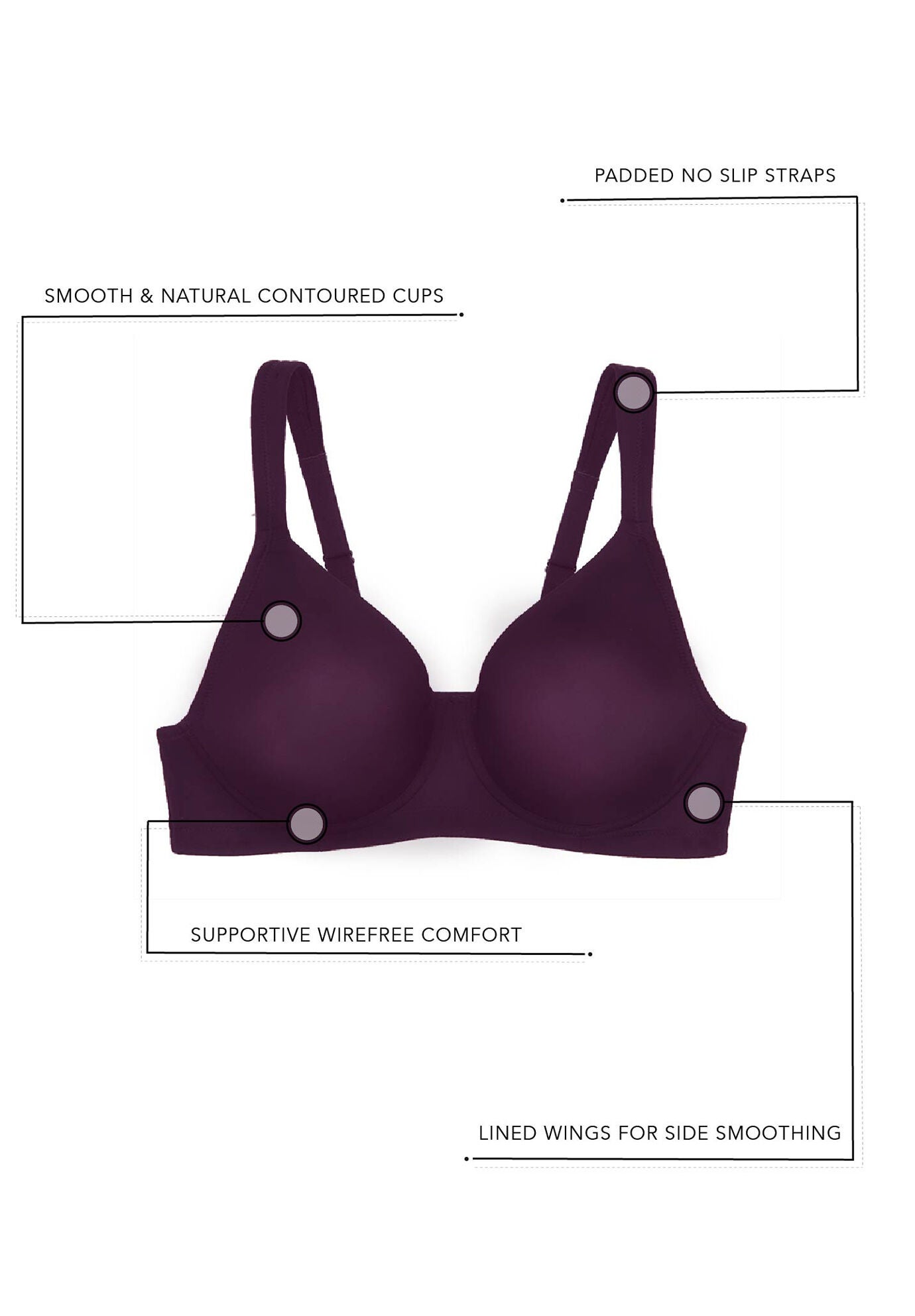Seamless Brigitte Full Coverage T-Shirt Bra, Sand | Woman Within