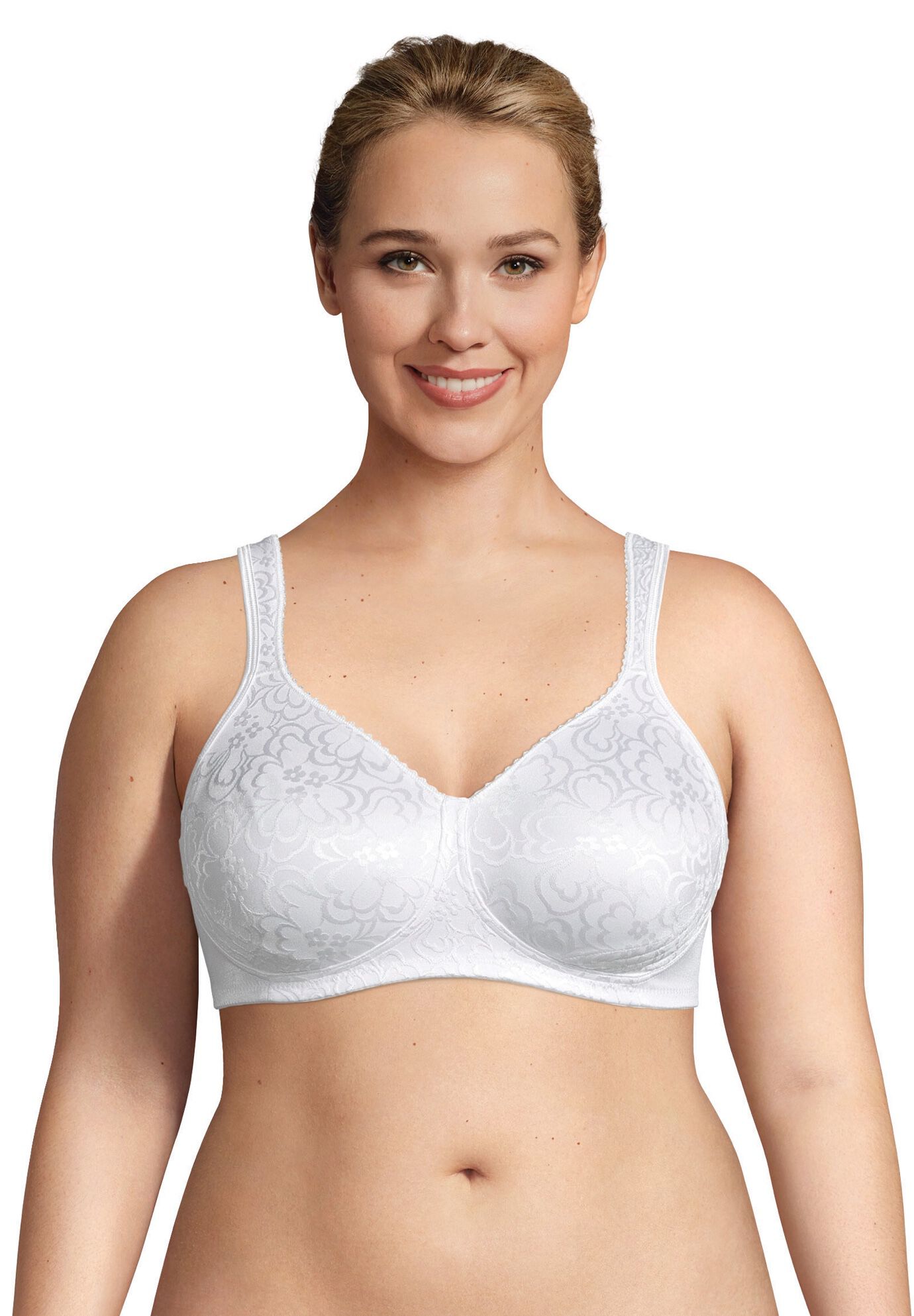18 Hour Wirefree Bra - Ultimate Lift Support, White | Woman Within