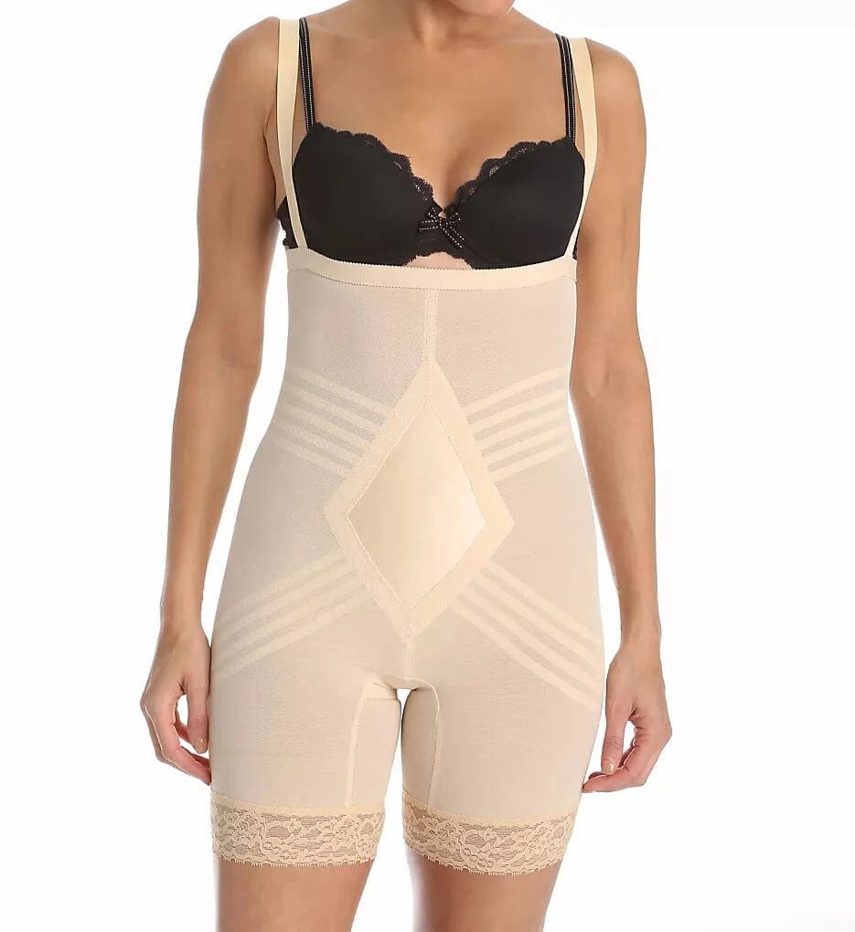 Body Briefer with Shaping Control, Beige | Woman Within