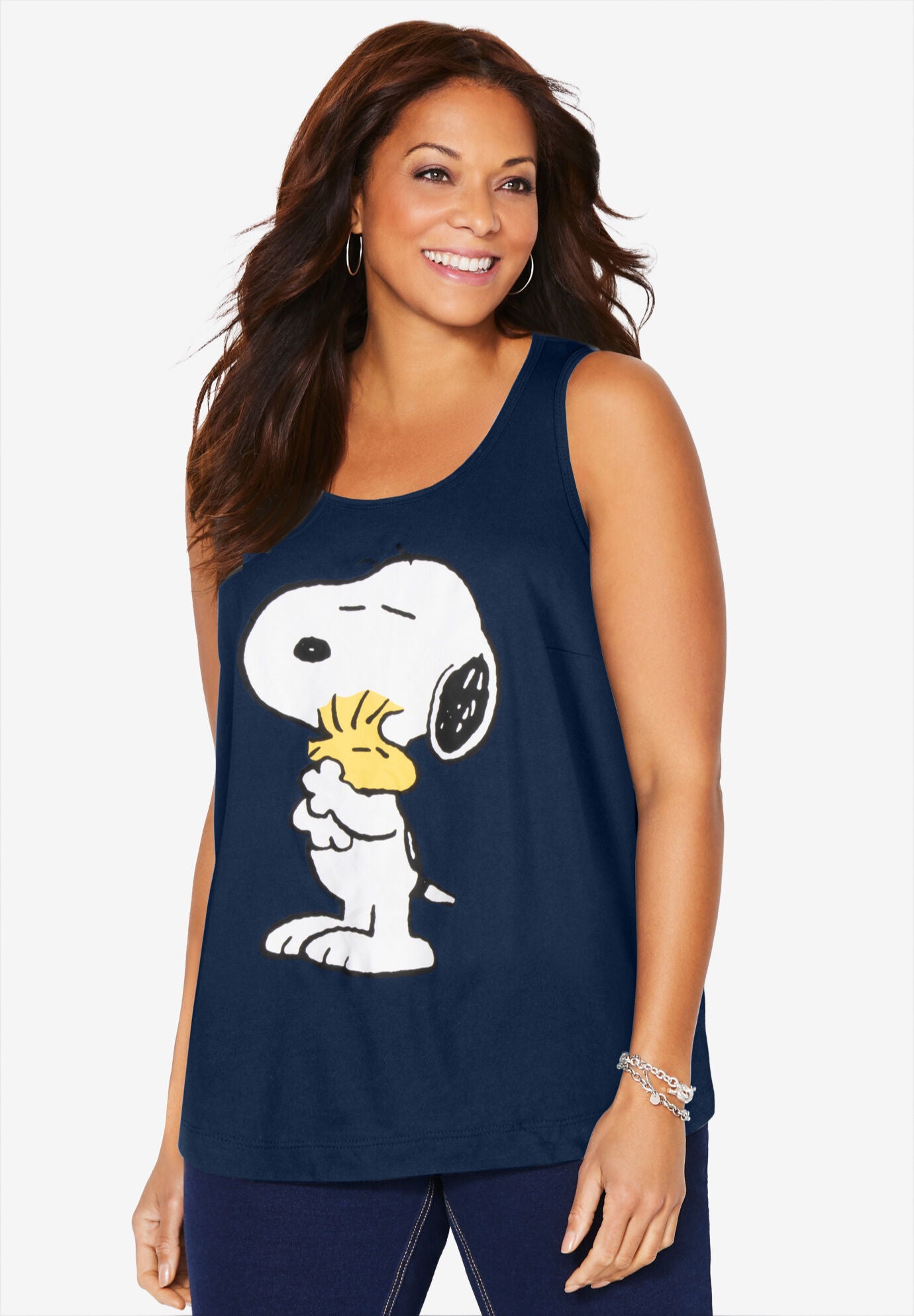 Snoopy Tank Top - Sleeveless Scoopneck, 4452301 | Woman Within