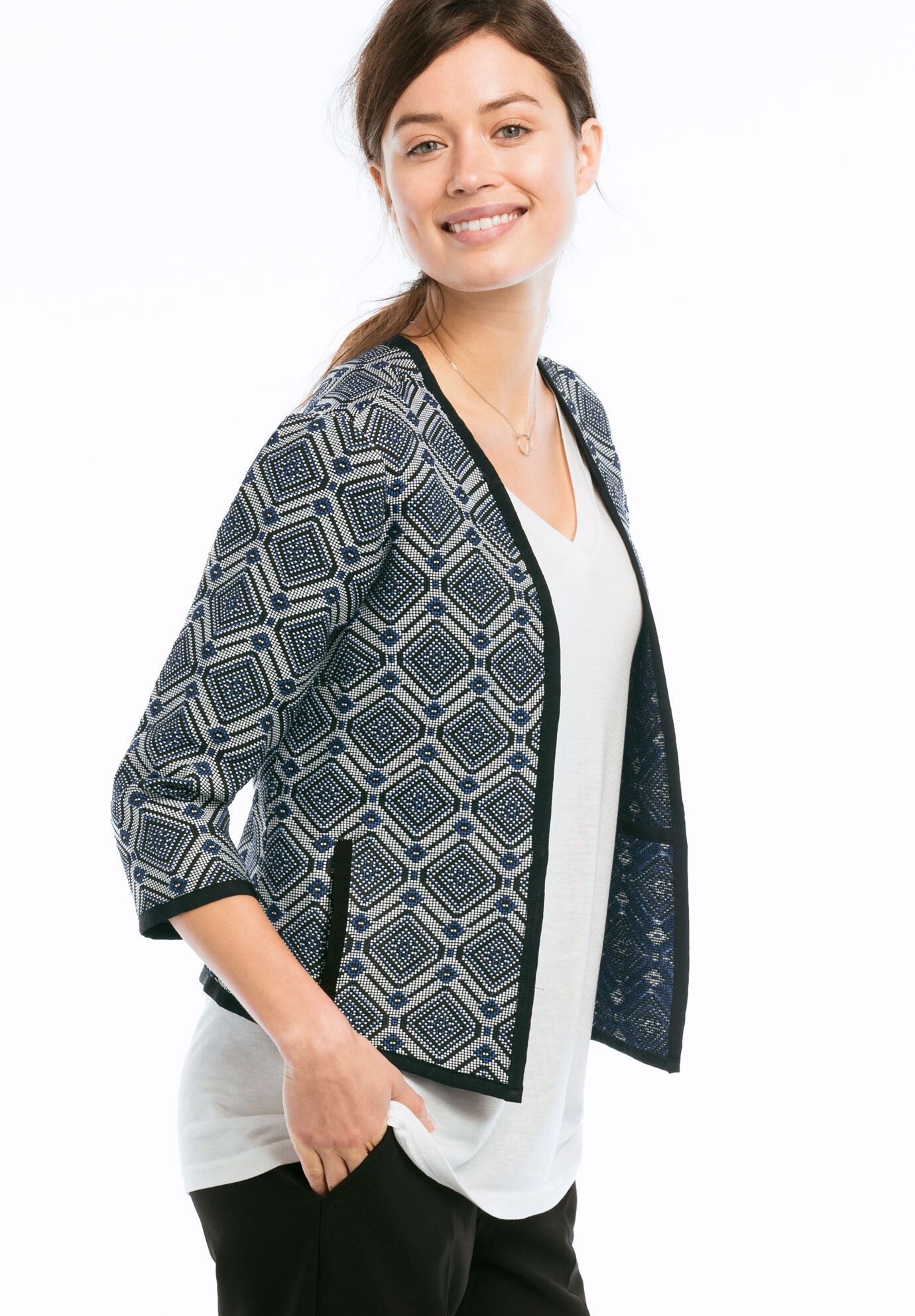 Open Jacquard Jacket by Ellos® | Woman Within