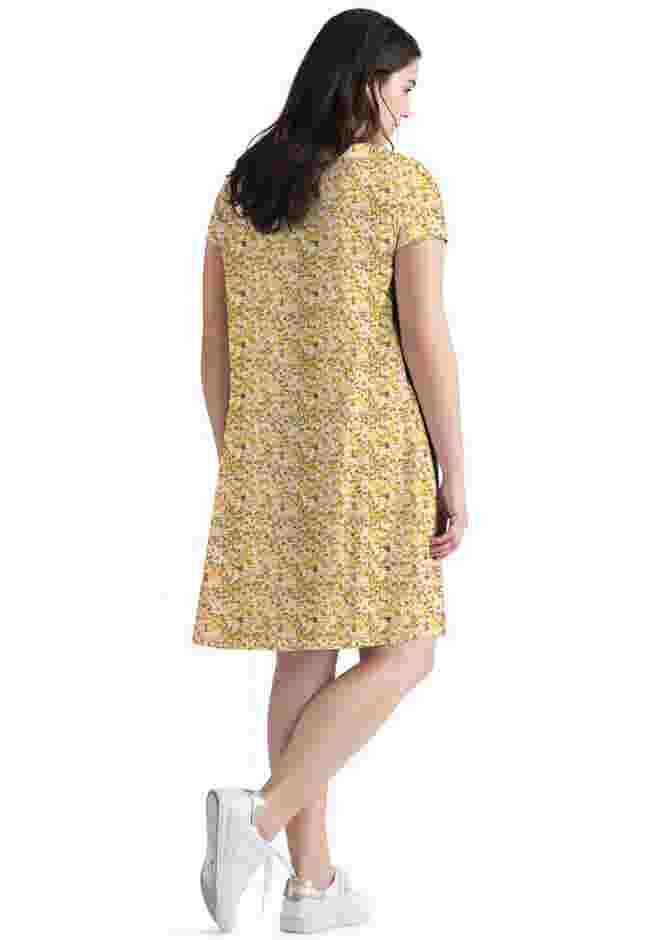 Plus-Size Relaxed A-Line Tee Dress, Butter Lilac Ditsy Floral | Woman ...