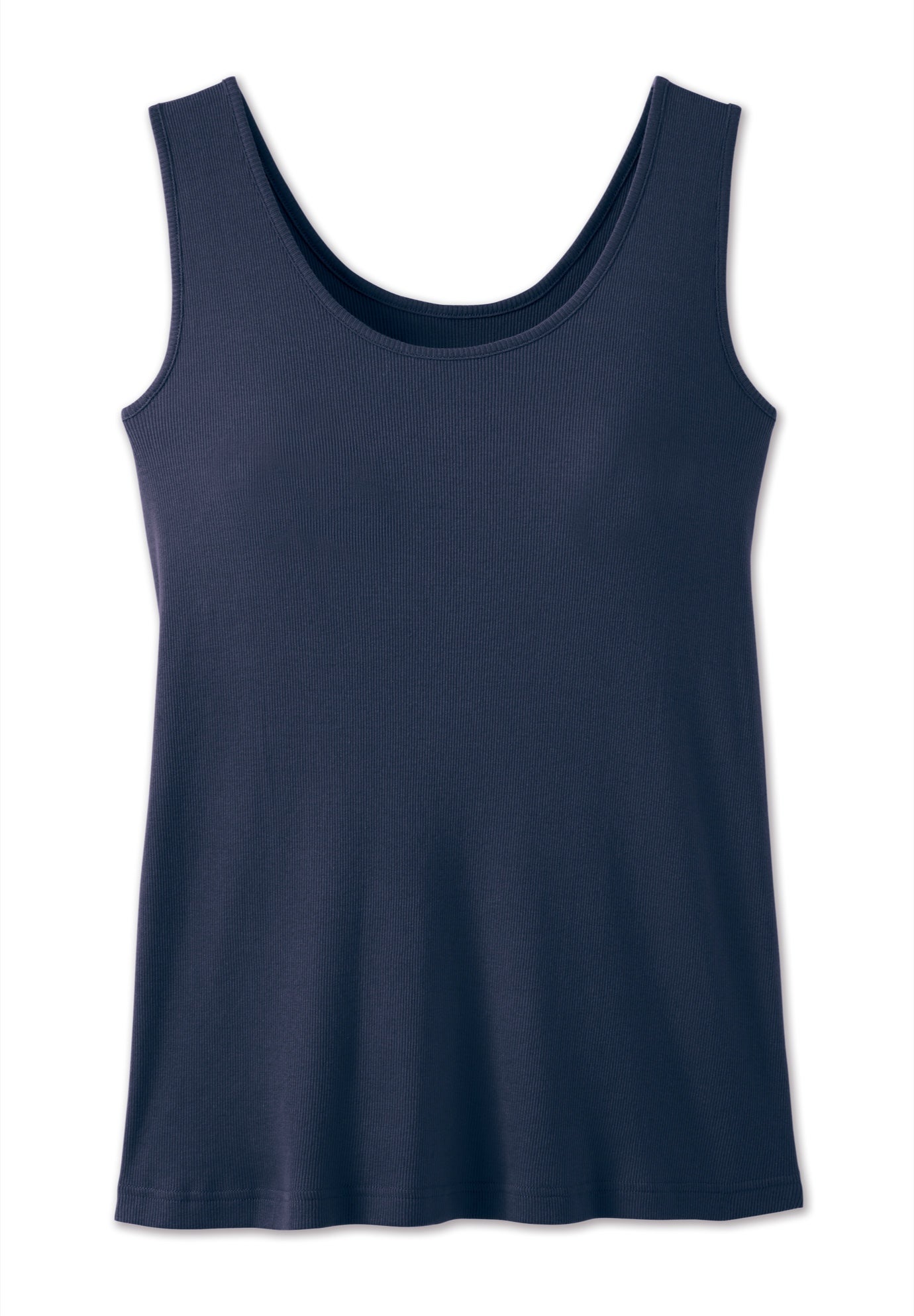 Rib Knit Tank for Women - Perfect Layering Piece, White | Woman Within