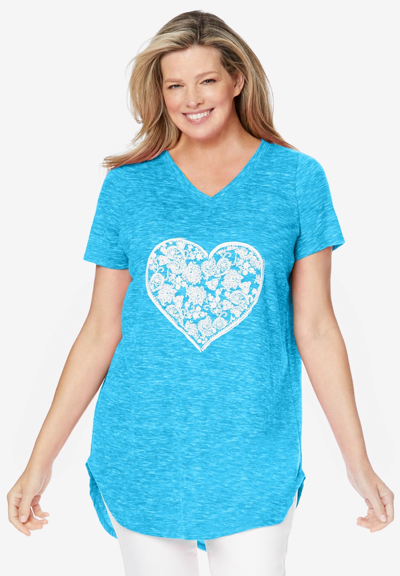 Marled V-Neck Tunic | Woman Within