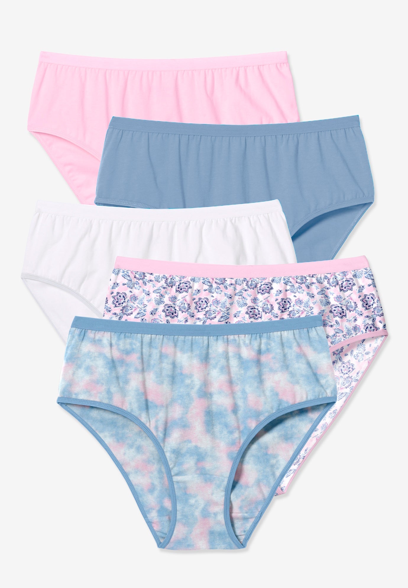 Hi-Cut Cotton Brief 5-Pack | Woman Within