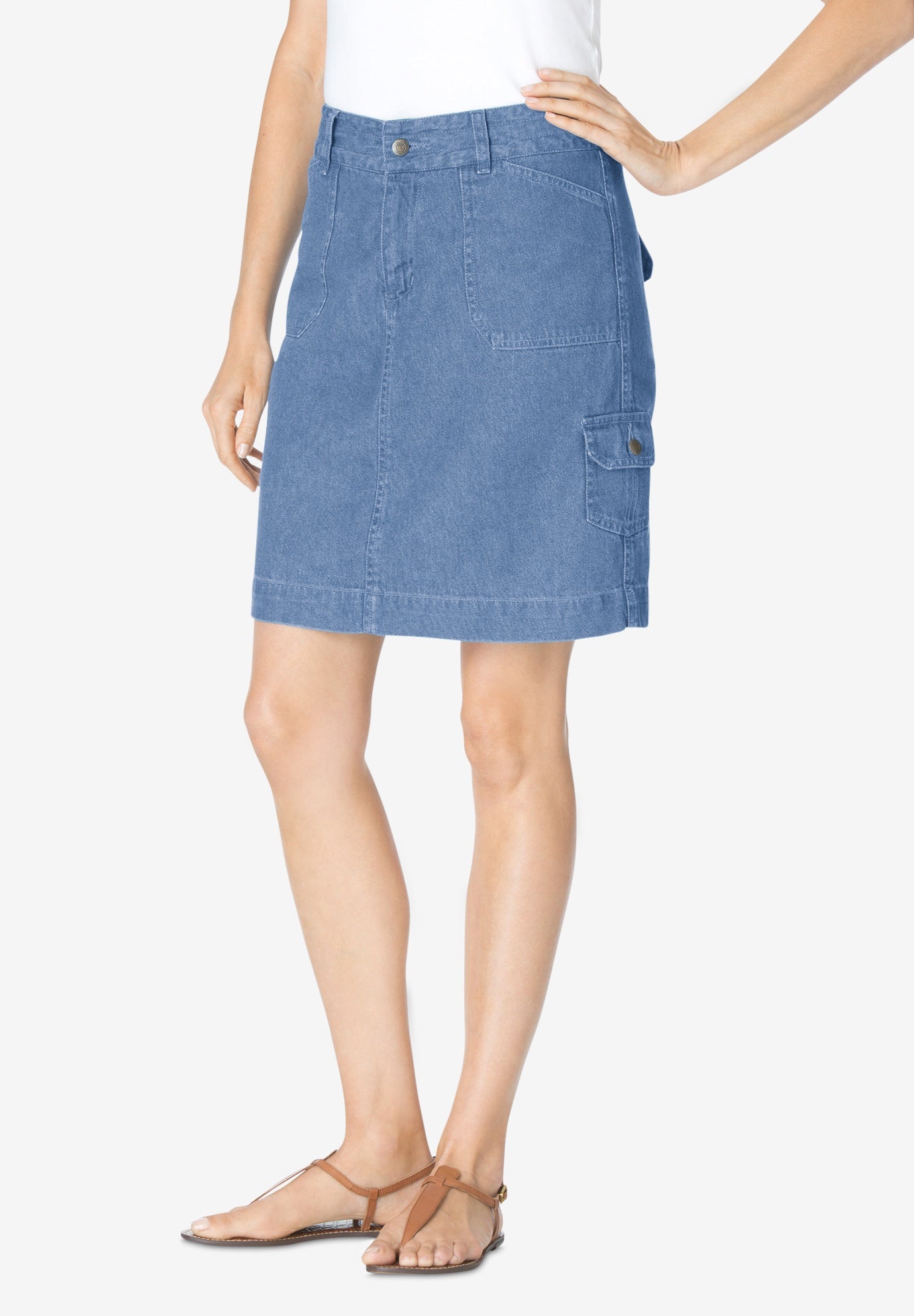 Denim Skort Woman Within