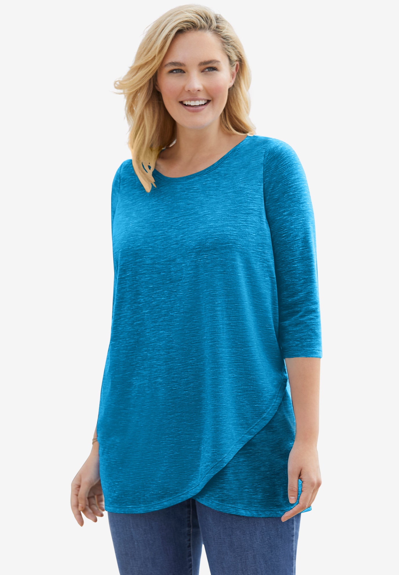 Marled Tulip Hem Layered Tunic | Woman Within