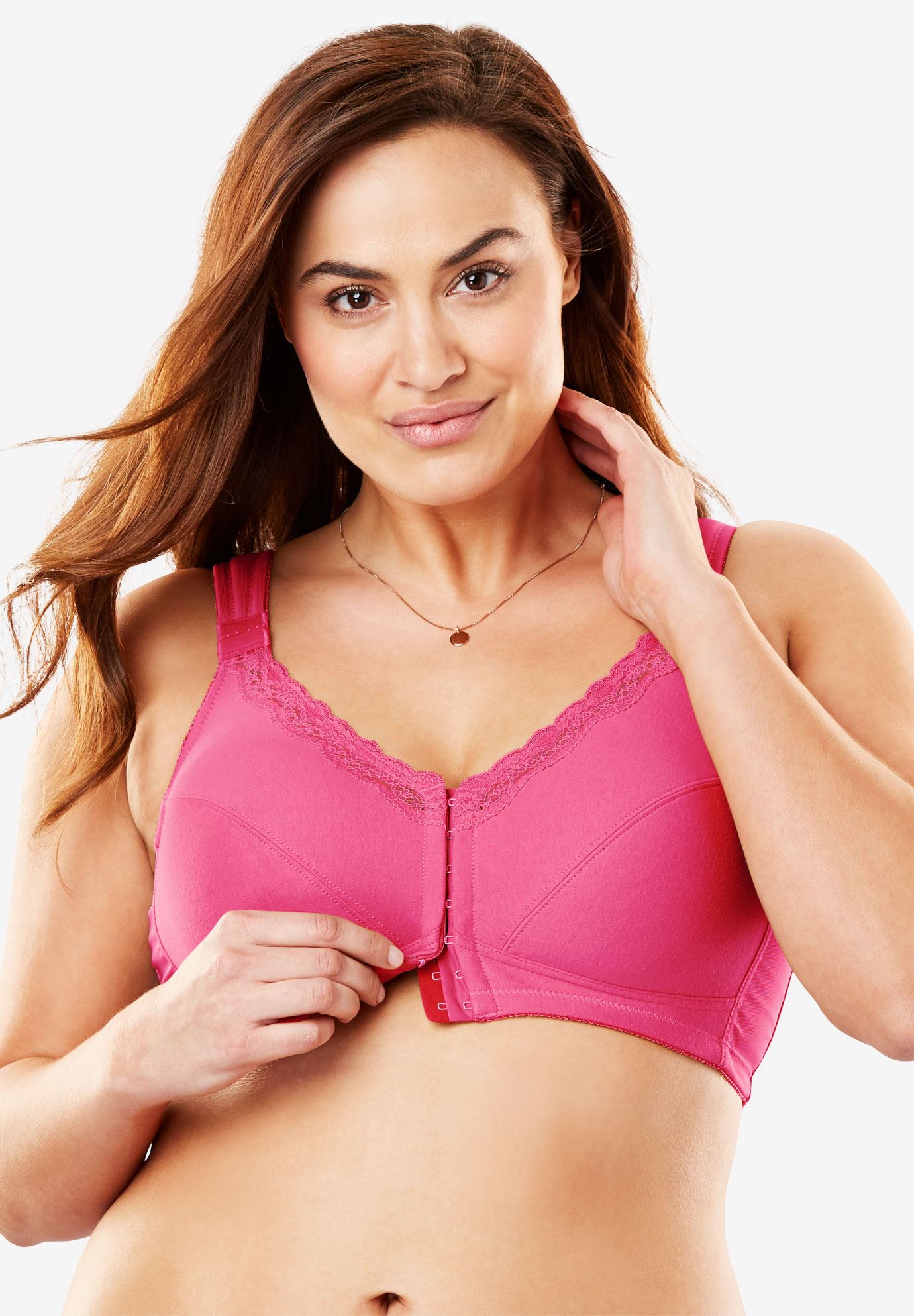 Front Close Cotton Wireless Posture Bra By Comfort Choice® Plus Size