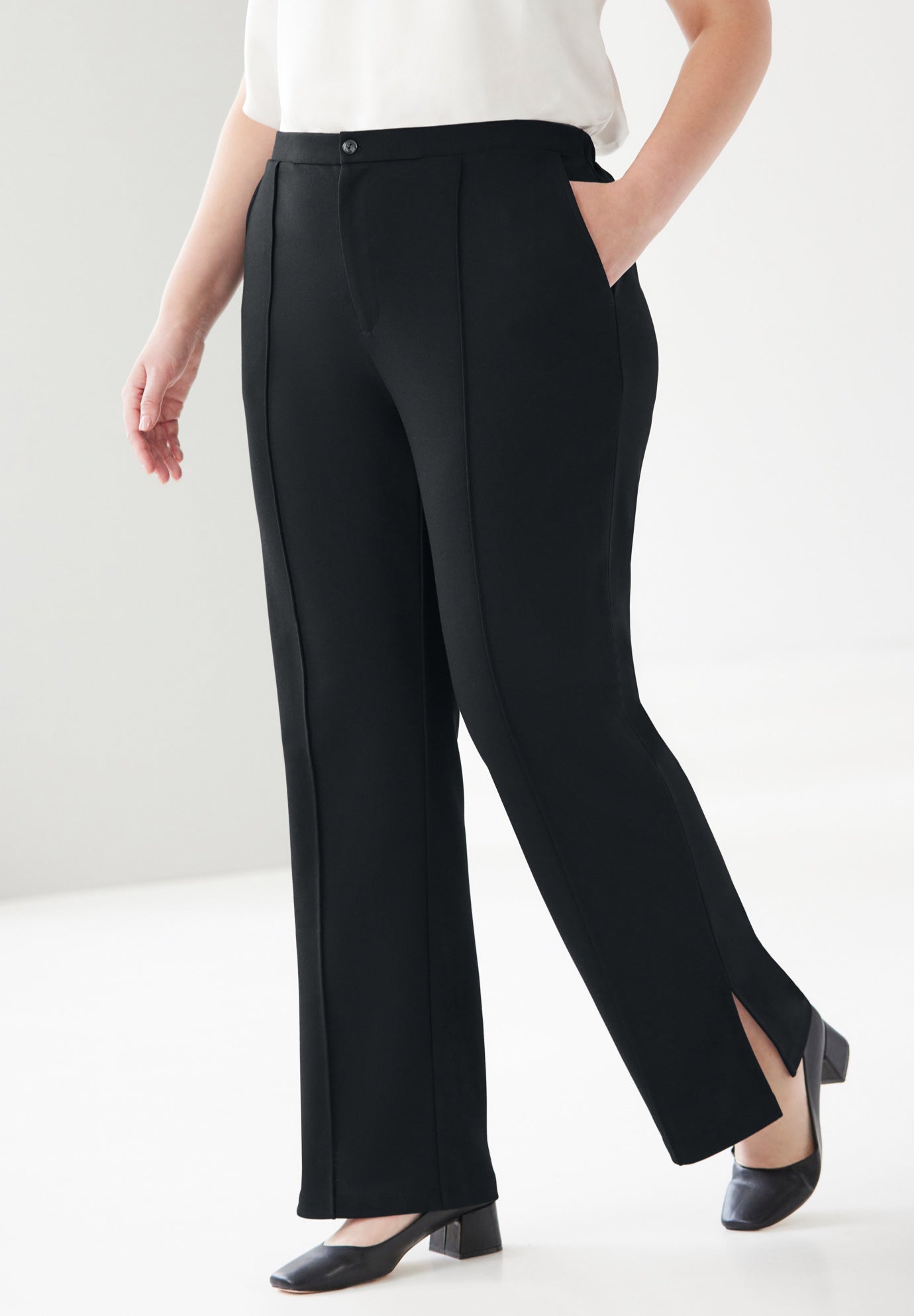 Wide-Leg Ponte Pants - Must-Have Style, 4429767 | Woman Within