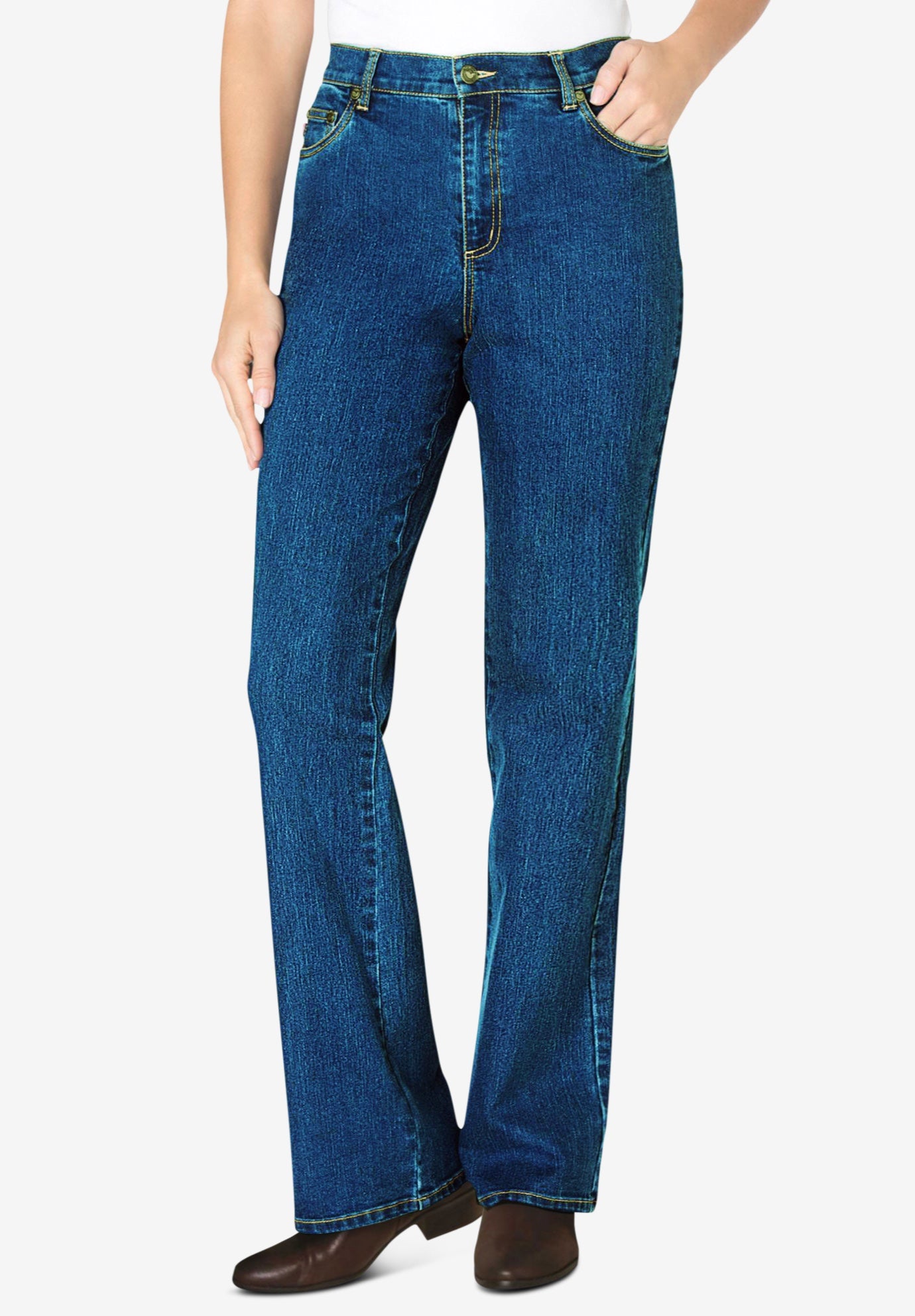 Bootcut Stretch Jean Plus Size Bootcut And Wide Leg Jeans Woman Within