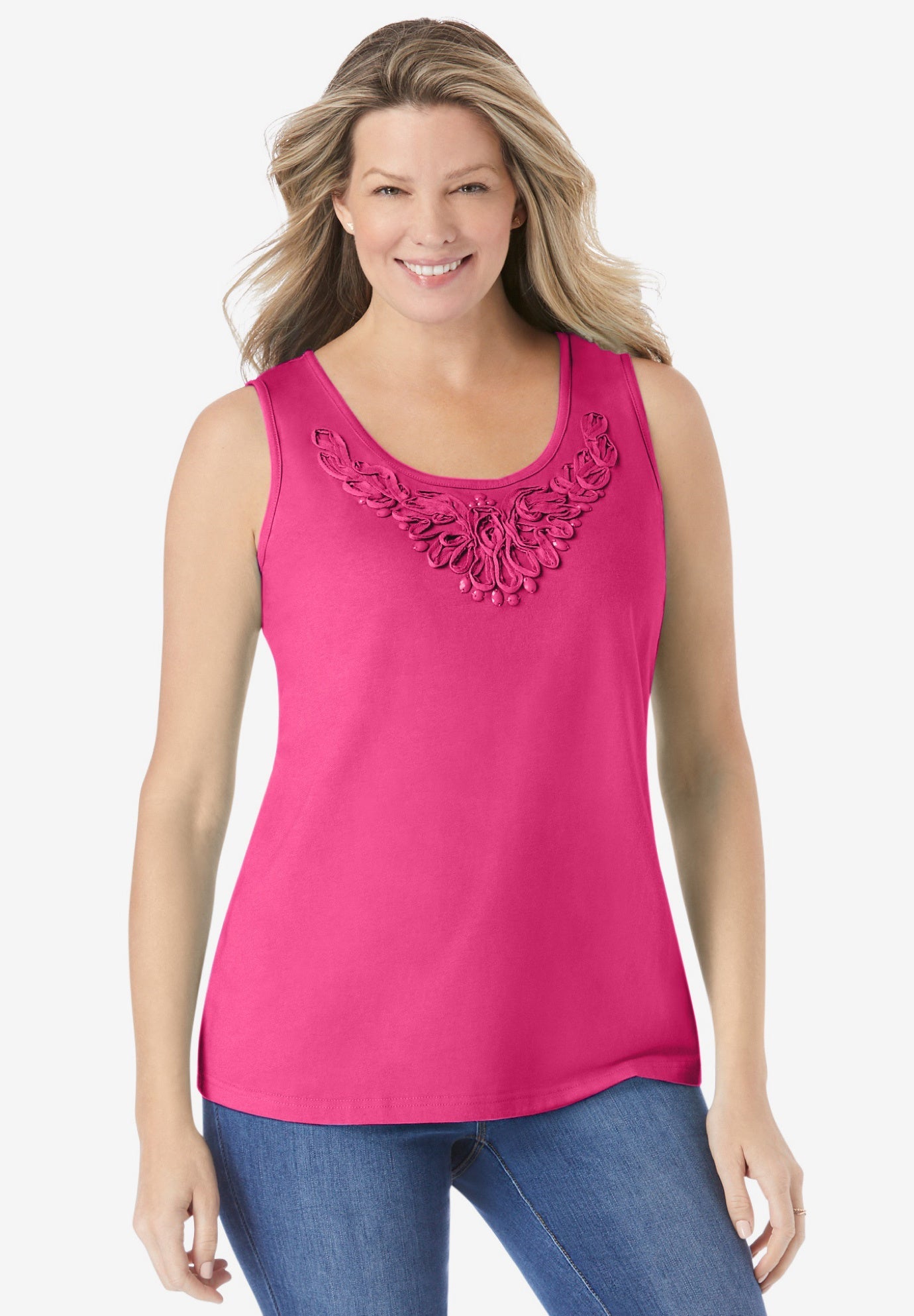 Beaded Tank Top | Woman Within