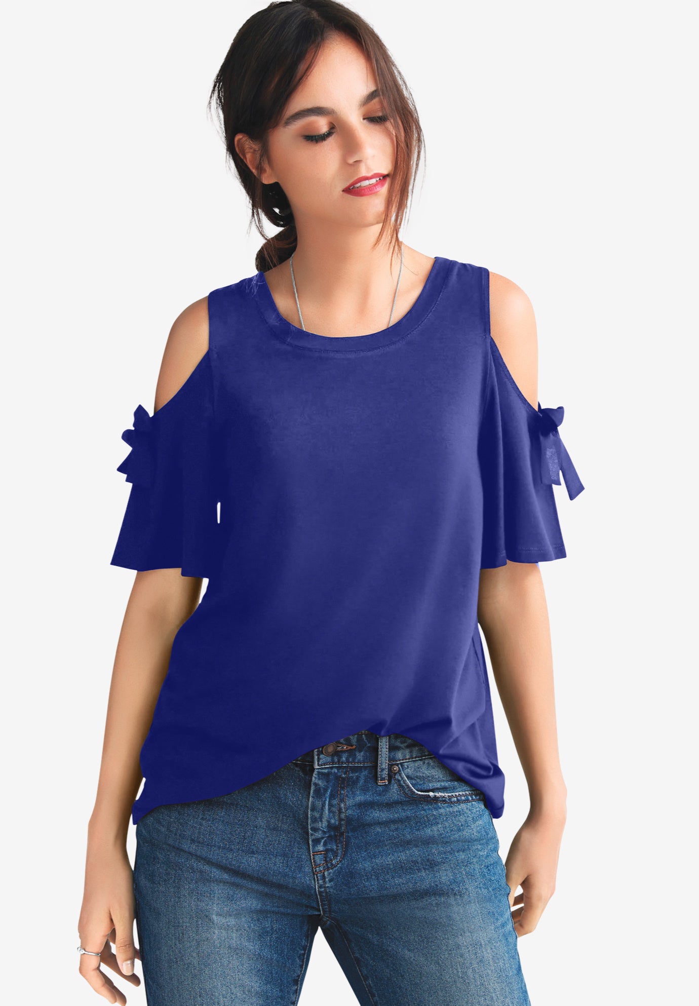 Cold-Shoulder Top | Woman Within